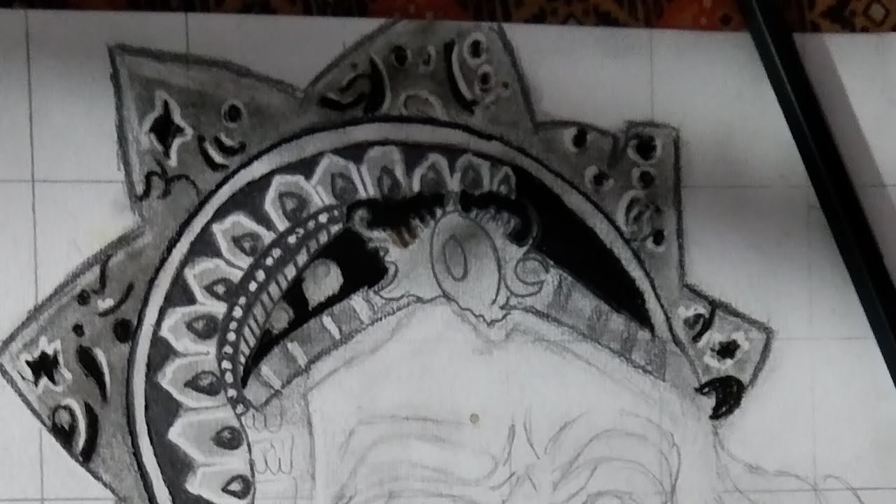 Part 1_Hanuman mukut sketch - YouTube
