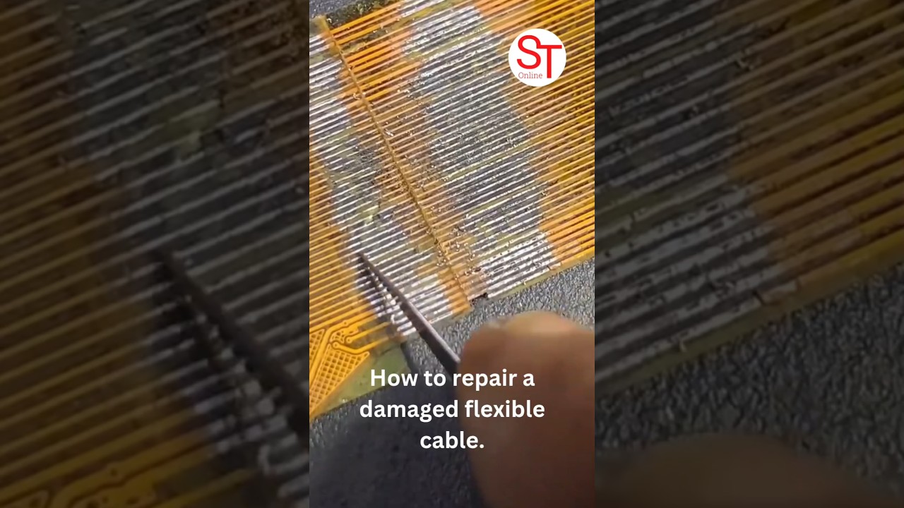 How to repair a damaged flexible cable. #smartphone #electronics # ...