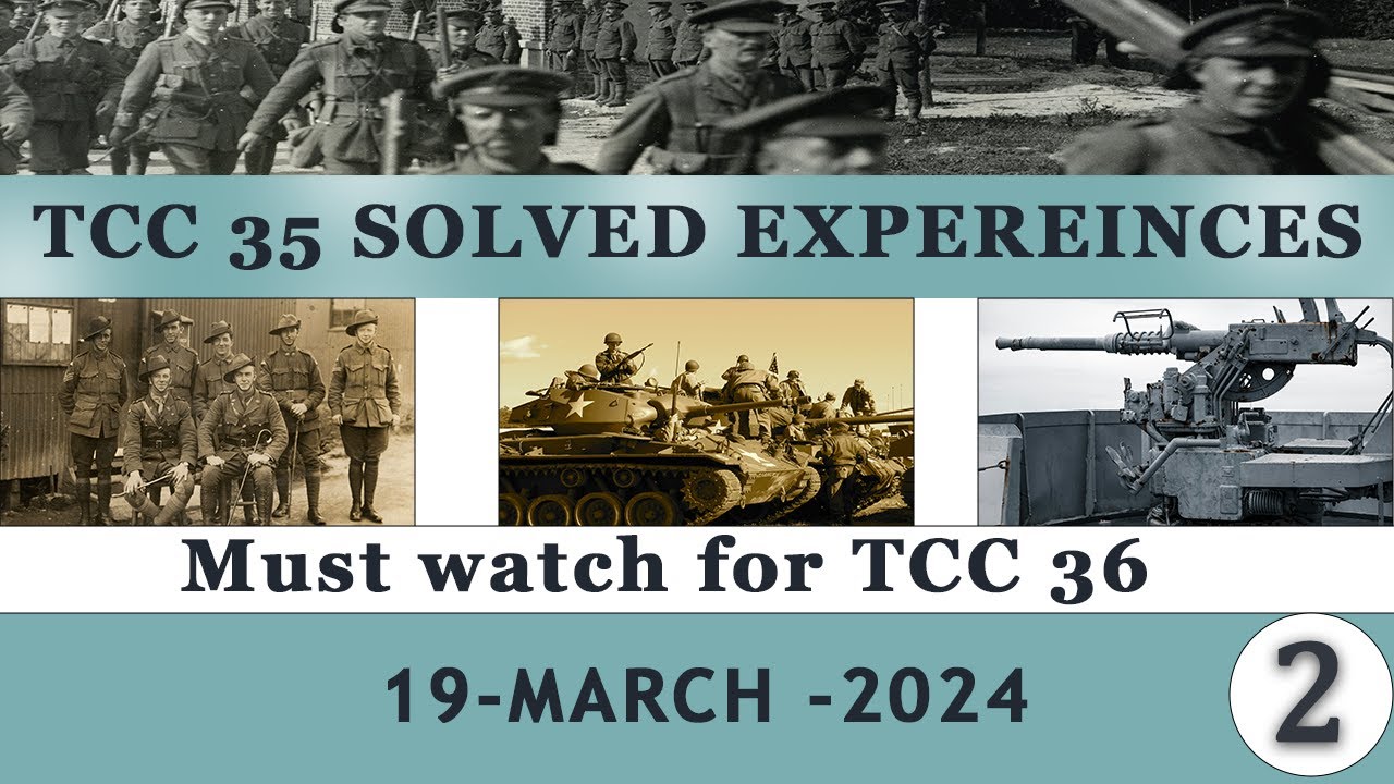 TCC 36 Initial Test Experiences | TCC 36 Academic Test Preparation ...