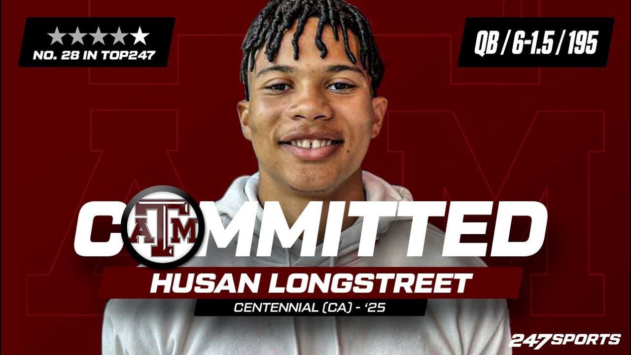 WATCH: 4-star QB Husan Longstreet commits to Texas A&M LIVE on ...