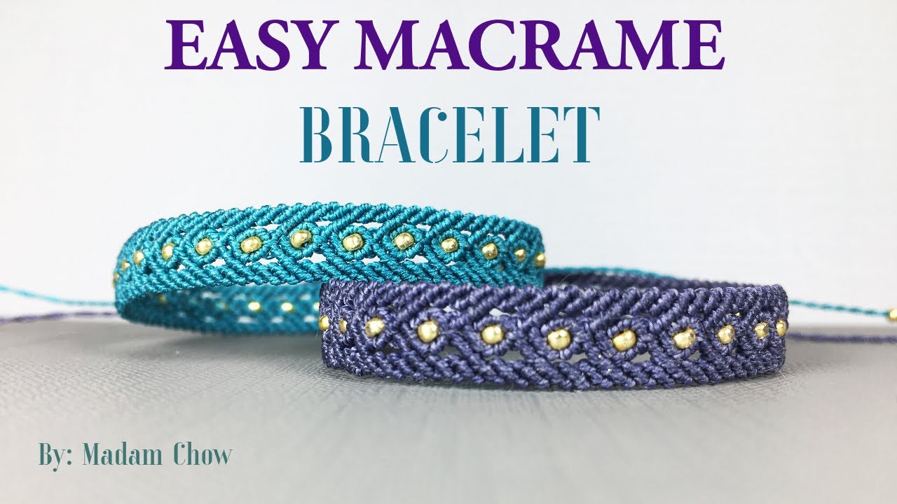 Macrame Tutorial/How To Make: Micro Beaded Bracelet - YouTube