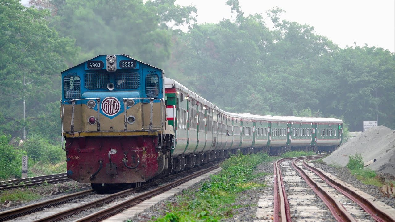 Upaban Express train heading towards Dhaka Railway Station ...