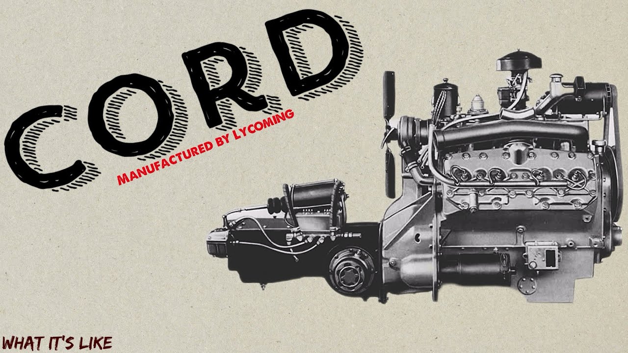 Cord horizontal valve V8 289 cid engineered by Lycoming - YouTube