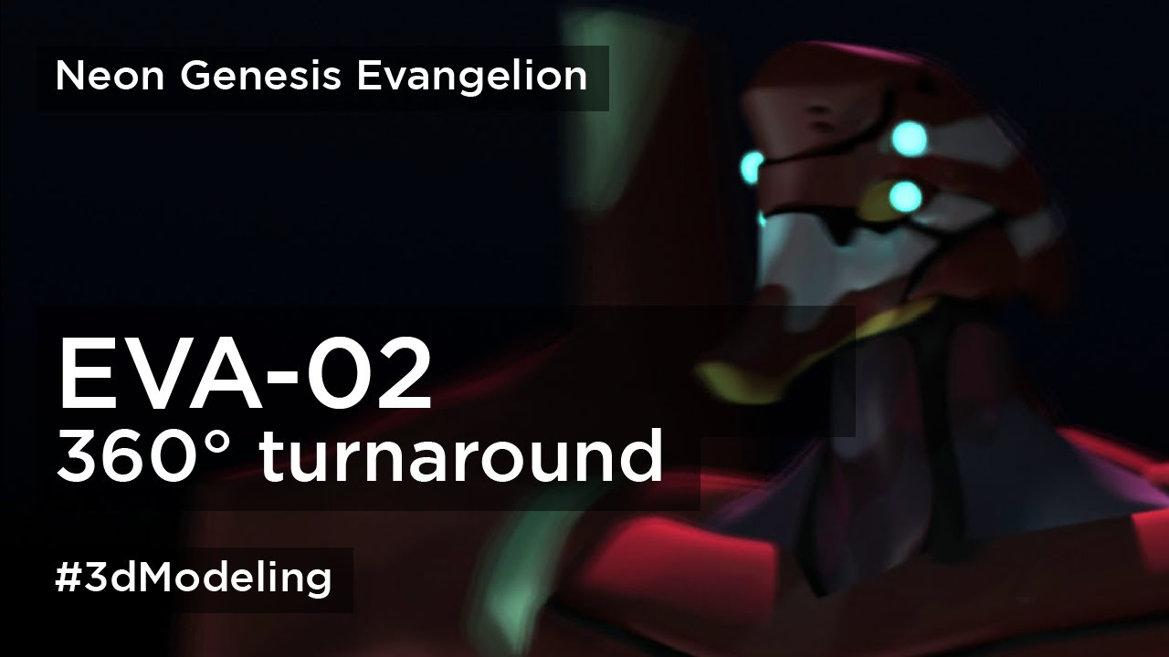 Evangelion 3d: Eva-02 3d model (360 turnaround) - YouTube