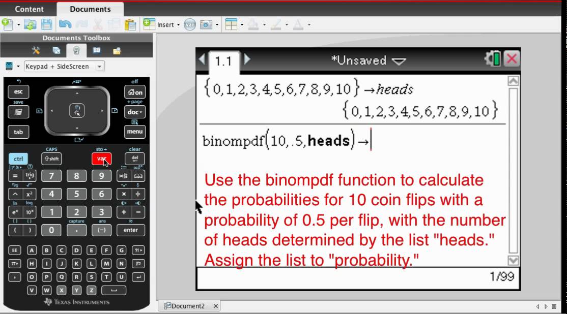 TI Nspire CX Mini Tutorial Binomial Distribution 2 YouTube TI Nspire CX Mini Tutorial Binomial Distribution 2 YouTube