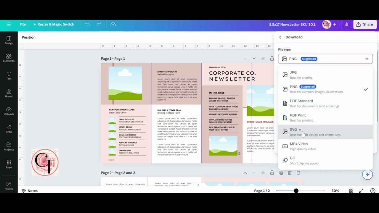 How to Download Canva Designs as PDF - YouTube