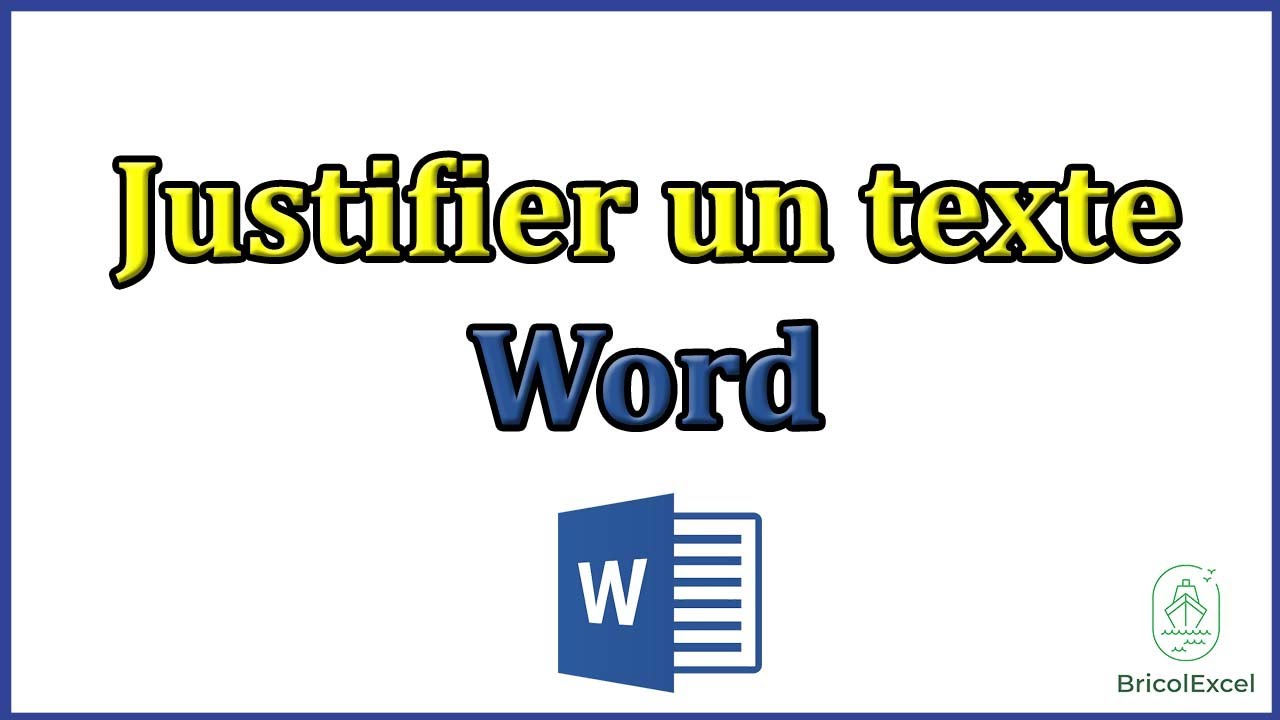 Comment justifier un texte sur word - YouTube