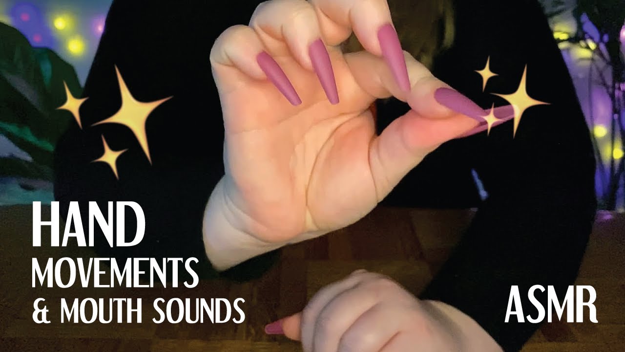 ASMR Hand Movements with Minimal Mouth Sounds 🤏 | Visual Triggers 😴| No ...