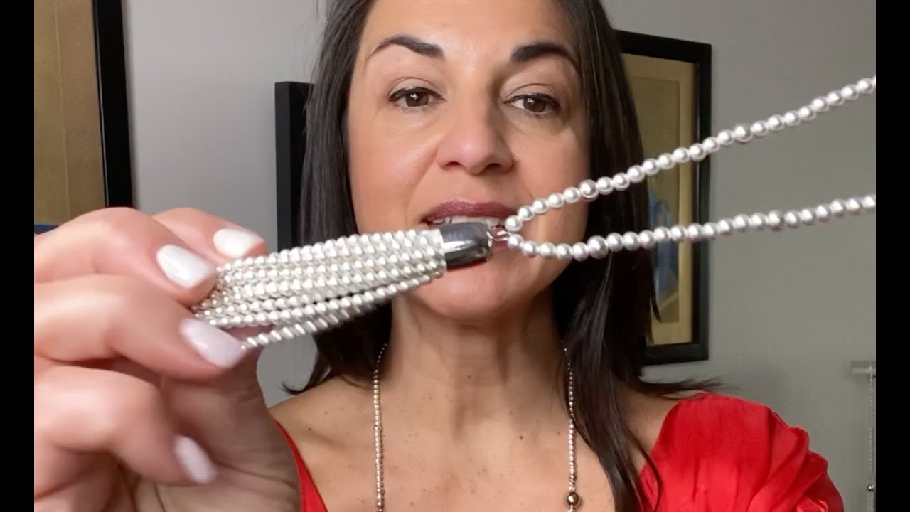 Satin Silver Tassel - 10 Way Necklace - Maria Nicola - YouTube