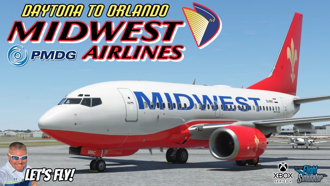 Midwest Airlines PMDG 737-600 Flight From Daytona To Orlando! MSFS2020 ...