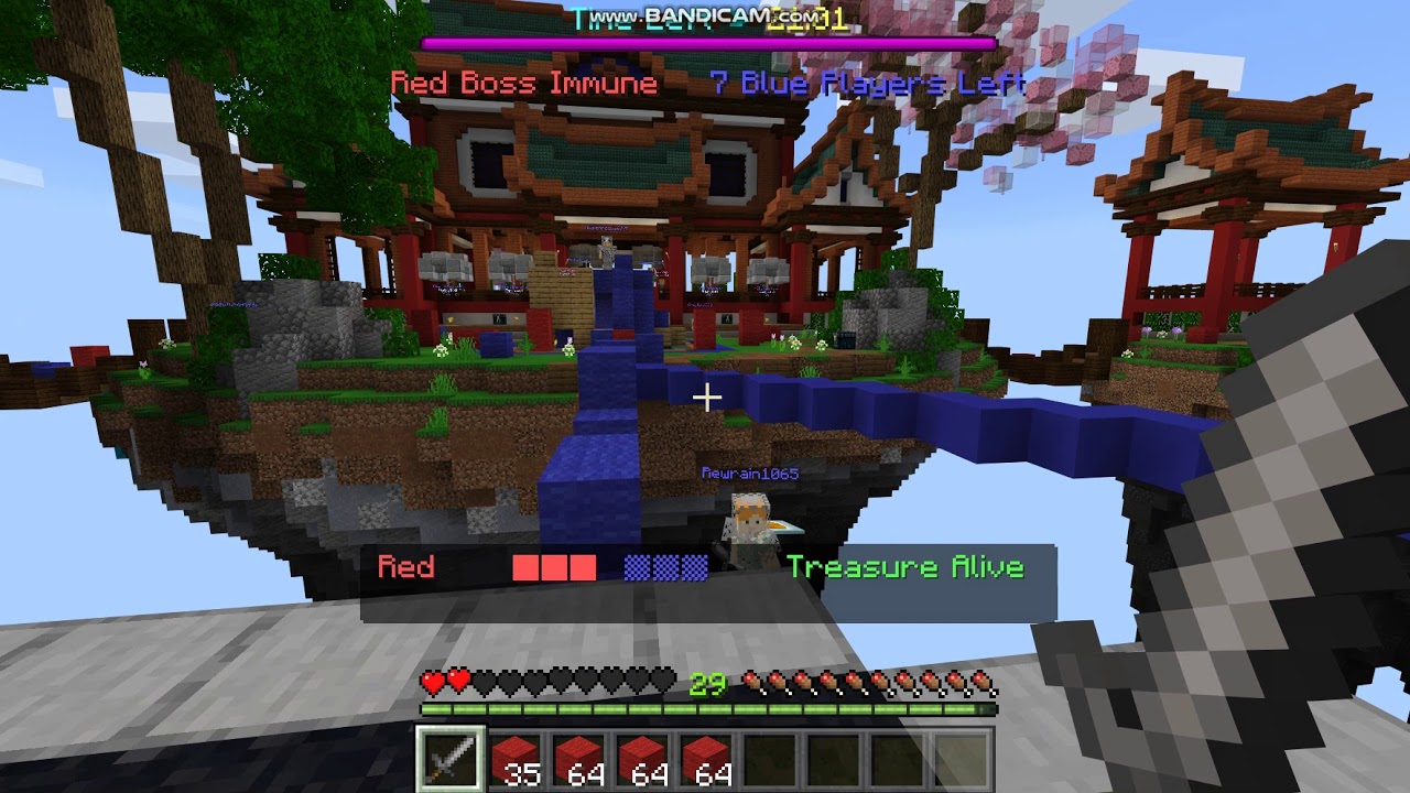 Treasure Wars on Minecraft. Another session and another way to play it ...