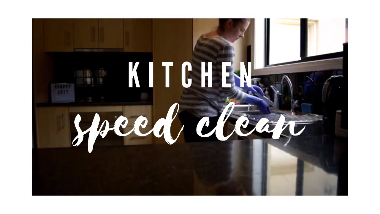 Kitchen Speed Cleaning Motivation | Young Mum of 4 - YouTube