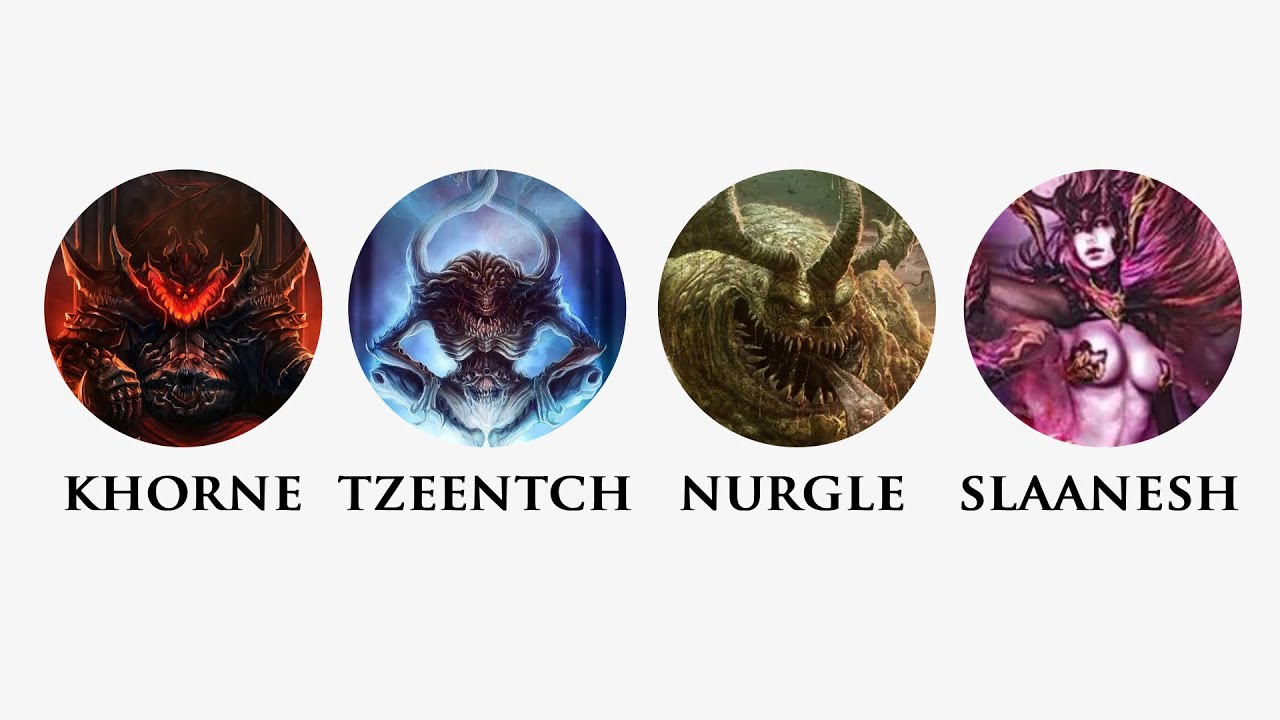 Chaos Gods of Warhammer 40K Explained | Khorne, Nurgle, Tzeentch ...