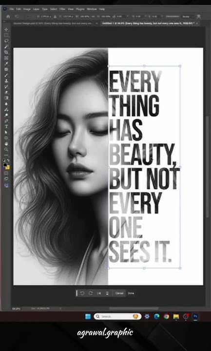 How to create QUOTE design in Photoshop |Photoshop Tutorial #reels ...