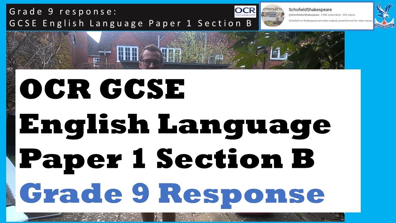 Grade 9 Response: Paper 1 Section B - OCR GCSE English Language - YouTube