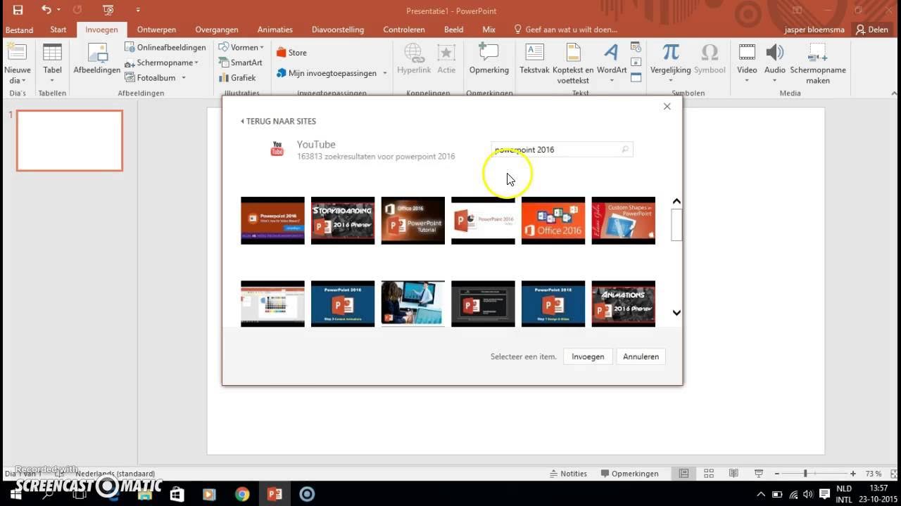 YouTube in PowerPoint 2016 - YouTube