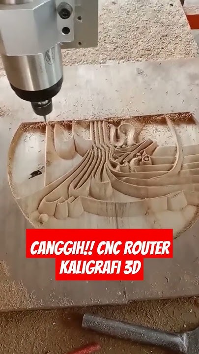 pengerjaan kaligrafi kayu 3d dengan mesin cnc router #cnc #cncmachine #router #cncrouter # ...