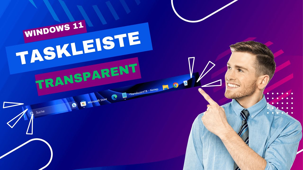 Taskleiste transparent durchsichtig unsichtbar machen Windows 11 # ...