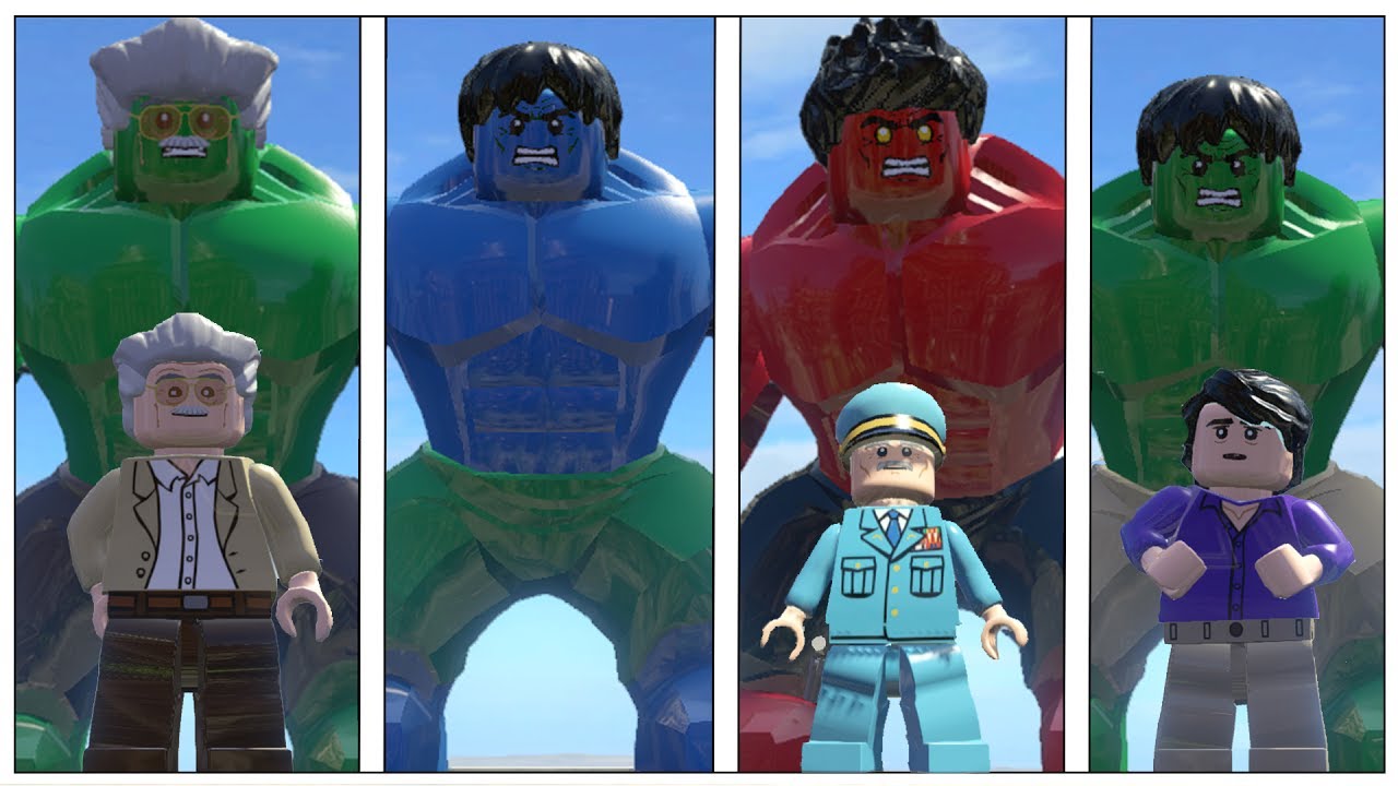 Hulk,Stan lee,Red Hulk,(Transformation) Vs Blue Hulk - Lego Marvel Super Heroes Game - YouTube