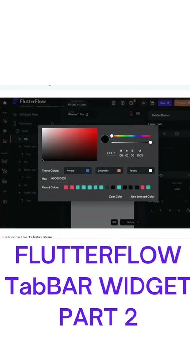 FLUTTERFLOW TABBAR WIDGET PART 2 #shorts #flutter #flutterflow #videotutorial #tabbar - YouTube
