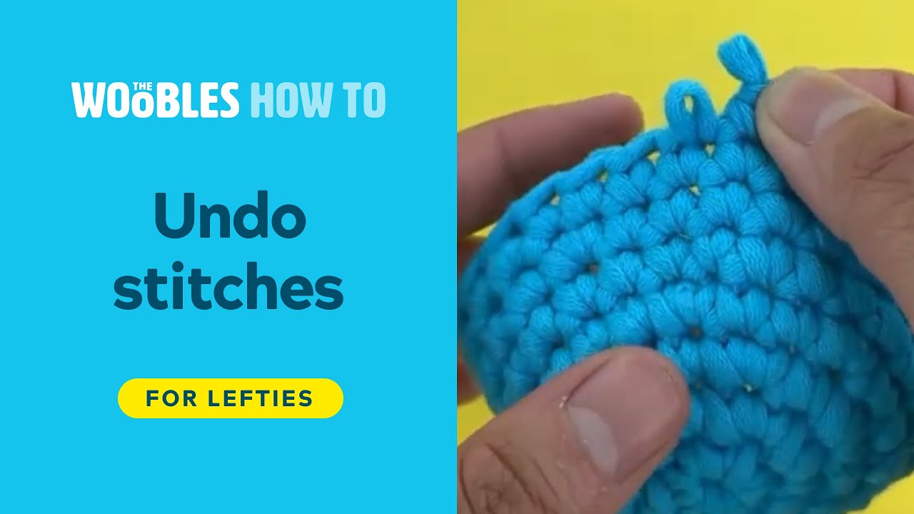 Left-handed crochet: How to undo crochet stitches - YouTube