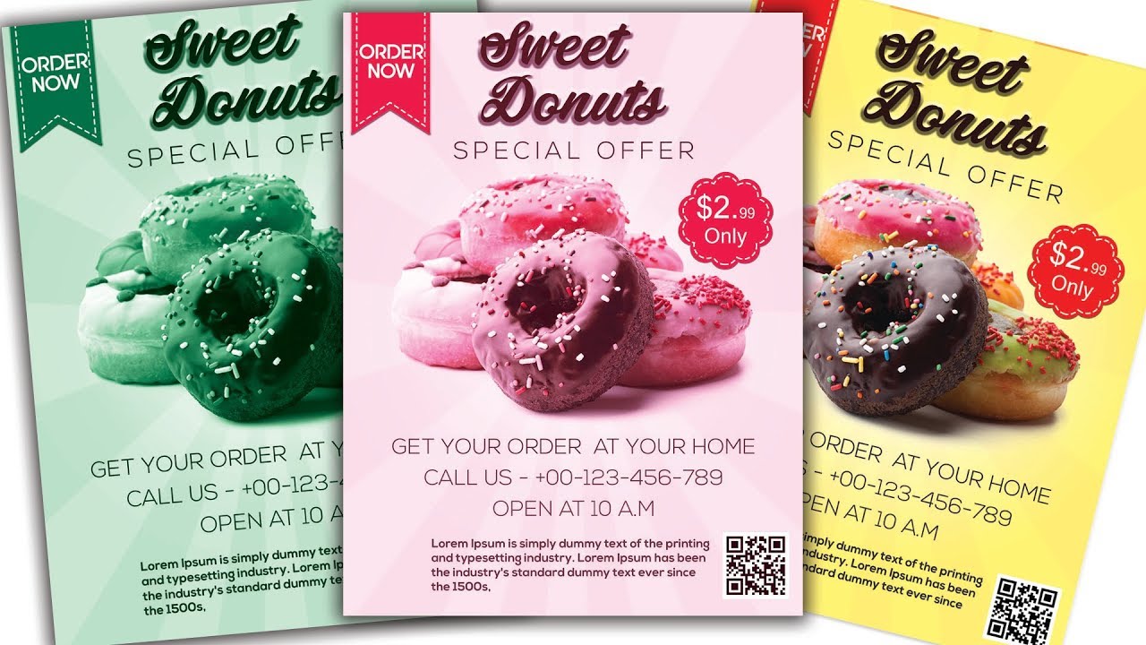 How to design Sweet Flyer in Photoshop step by step tutorial ...
