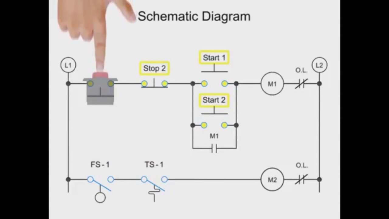 Motor Control circuit wiring. Motor control. Motor wiring diagram. 3 ...