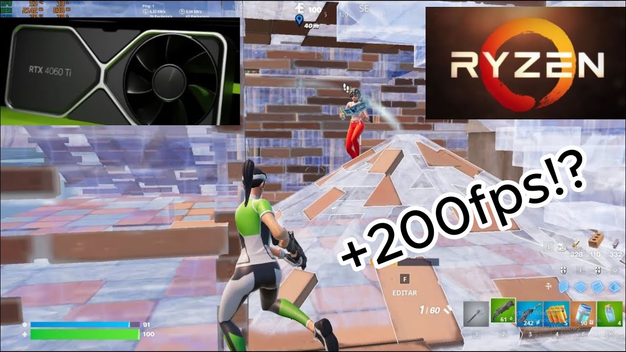 RYZEN 7 5700X + RTX 4060TI 240fps Stable!!? Fortnite CHAPTER 6 NEW ...