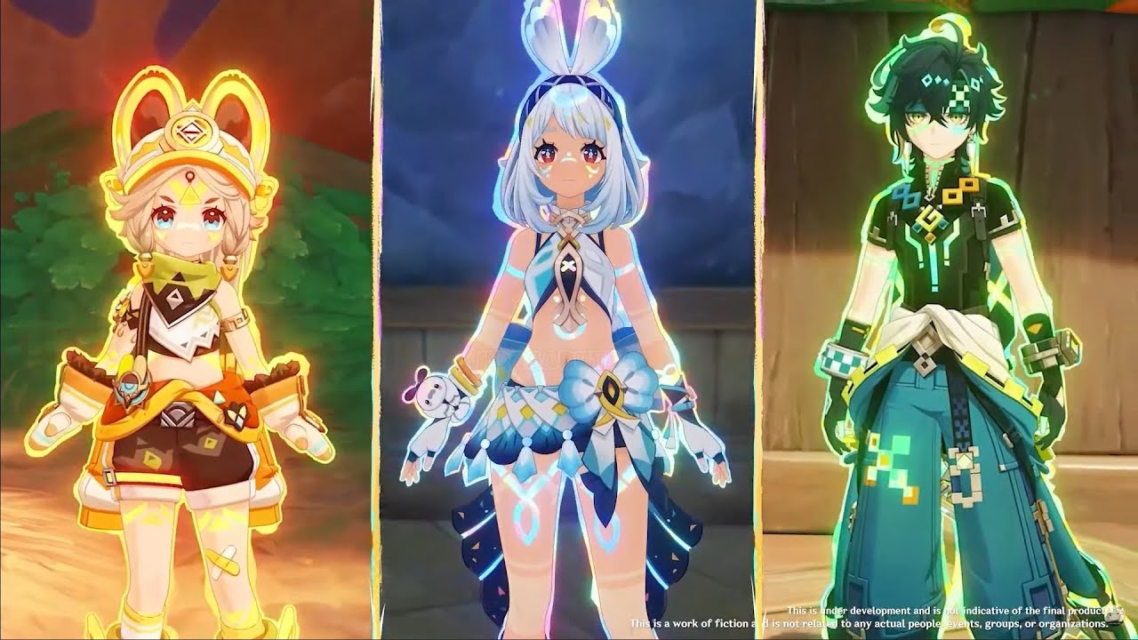 Kachina, Mualani and Kinich skill and Ultimate Gameplay Natlan Genshin ...