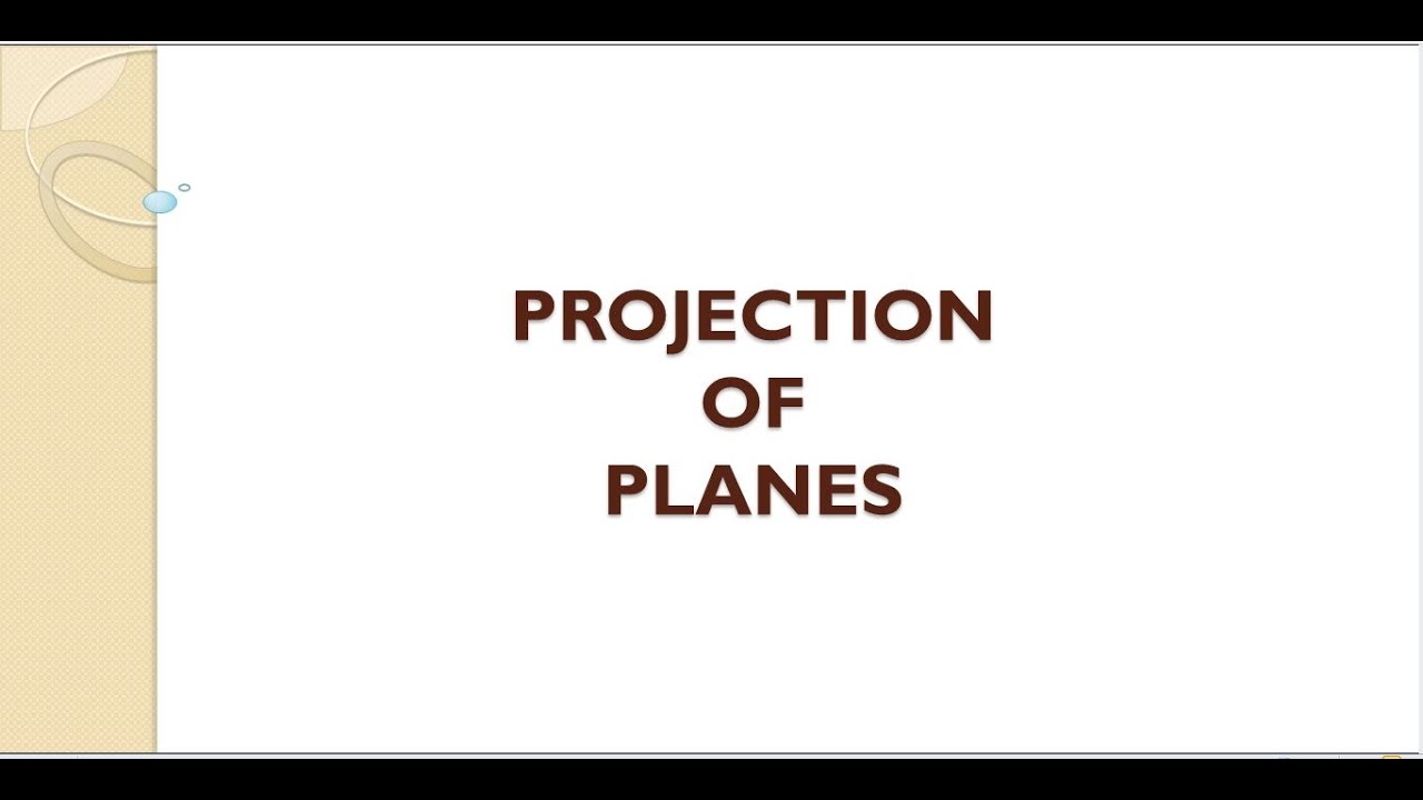 Engineering Graphics: Projection of planes - YouTube
