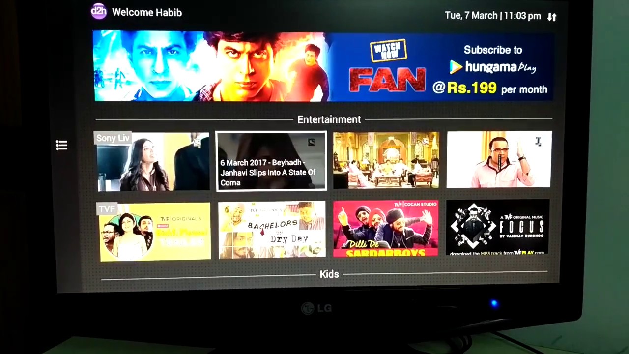 Videocon D2h Smart Connect STB Demo - YouTube