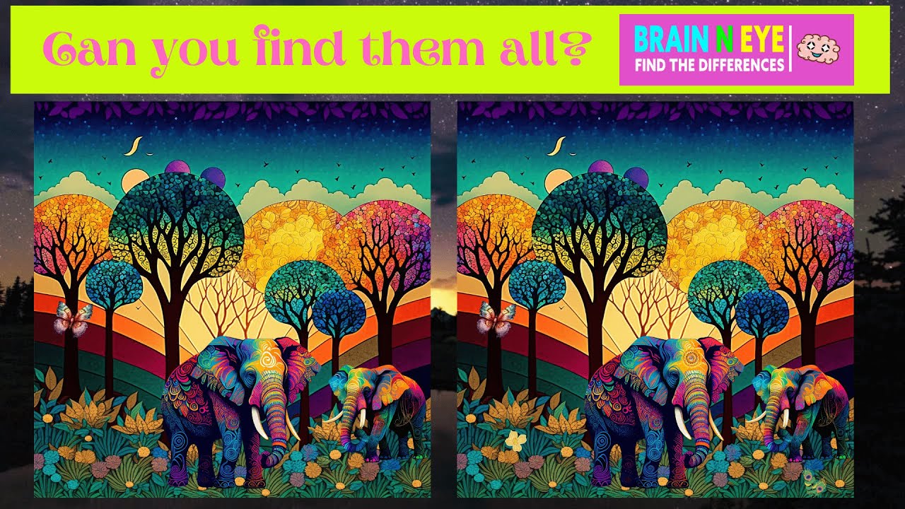 【Find the difference game】best brain exercise quiz! Find 3 differences ...