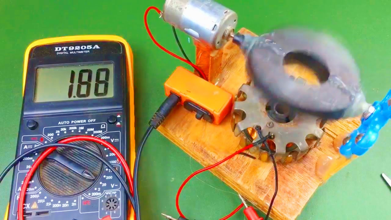100% free electric generator with 12V DC motor - YouTube