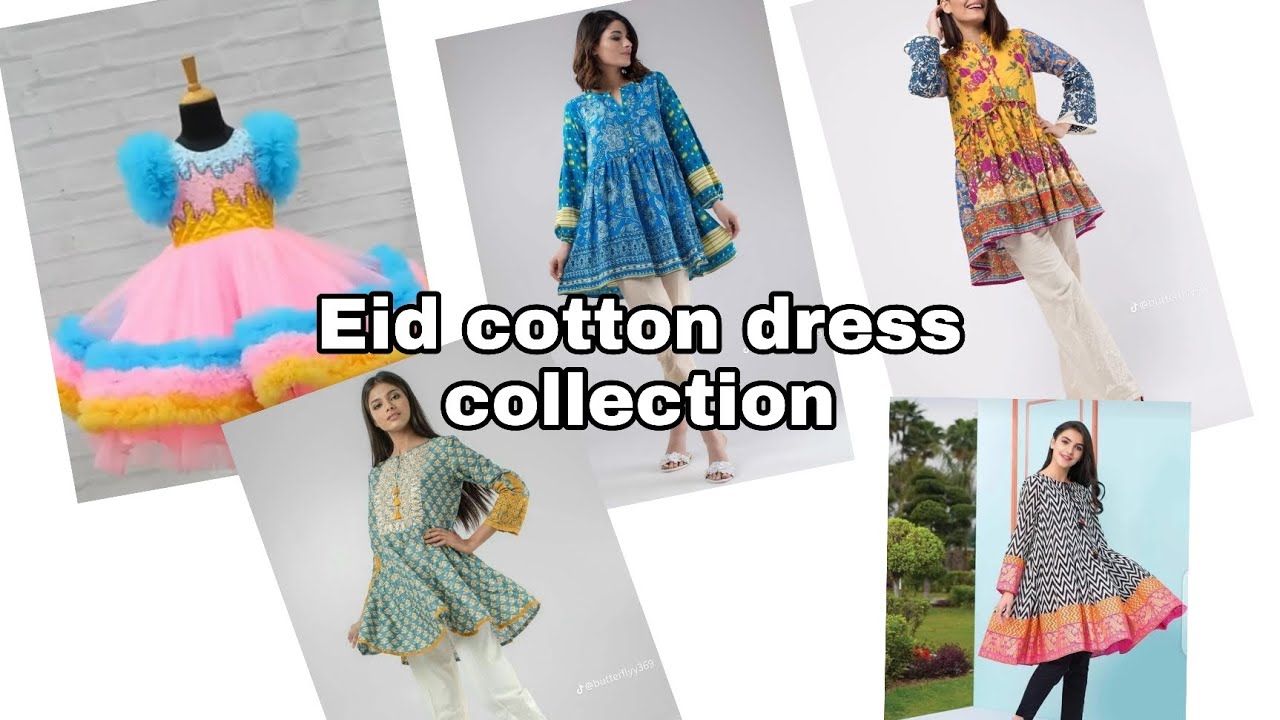Eid cotton dress Short frock collection #cuttingandstitching - YouTube