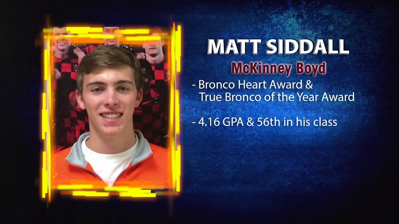 Scholar Athlete of the Week - Matt Siddall - YouTube