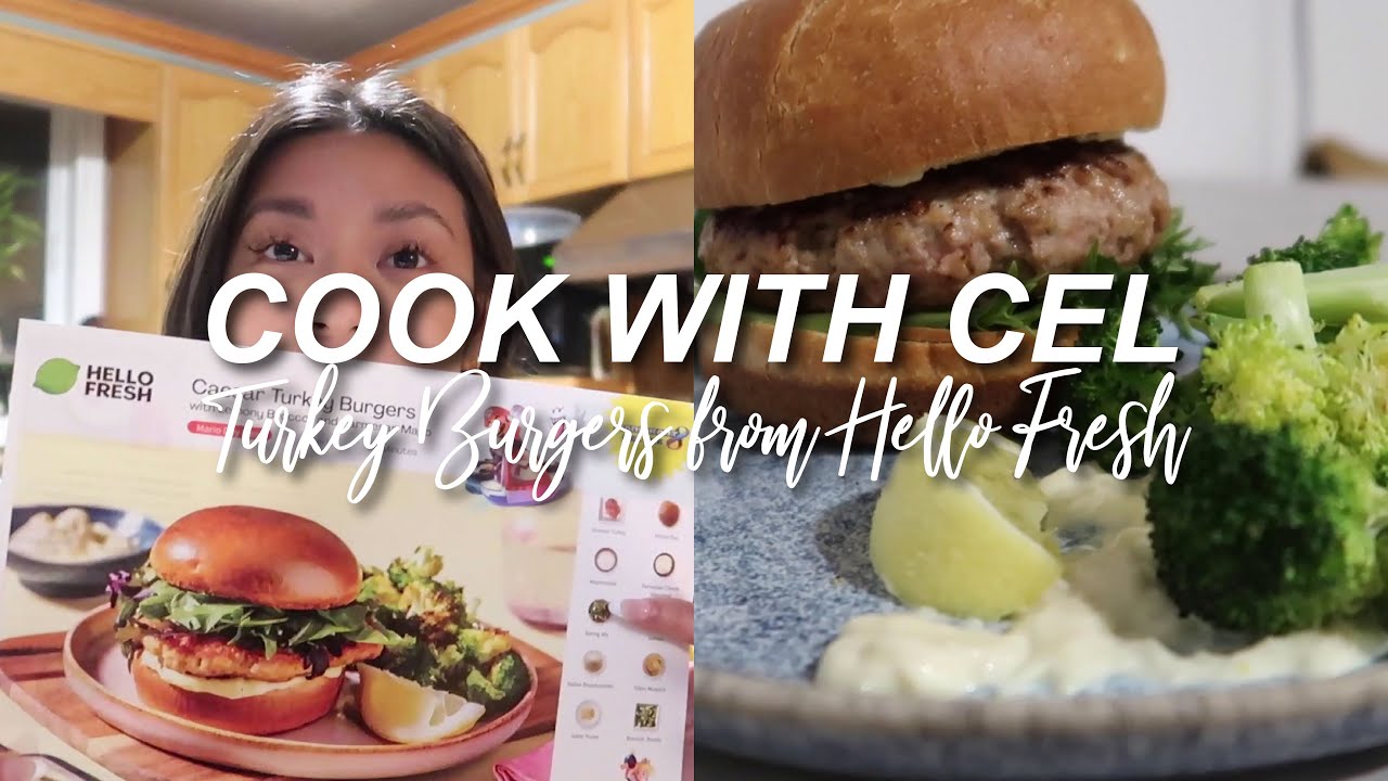 COOK WITH CEL // Turkey Burgers from Hello Fresh - YouTube