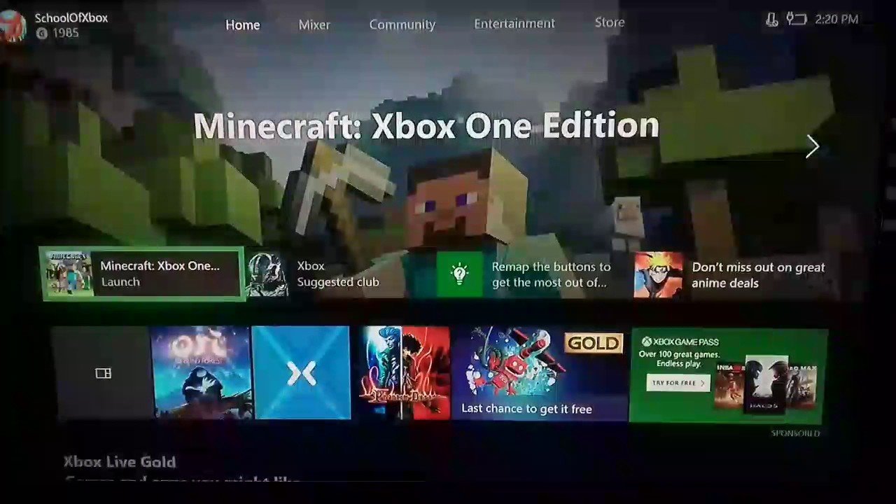 Nouvelle interface xbox one août 2017 - YouTube