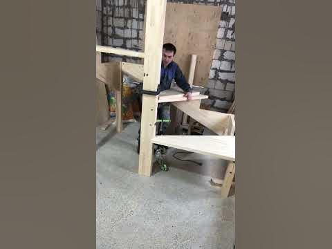 Забежные ступени на лестницу - YouTube