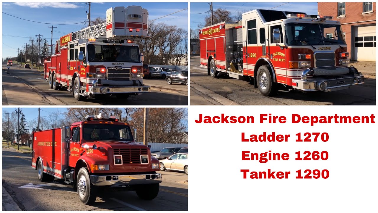 Jackson Ladder 1270, Engine 1260, & Tanker 1290 Responding 11-24-19 ...