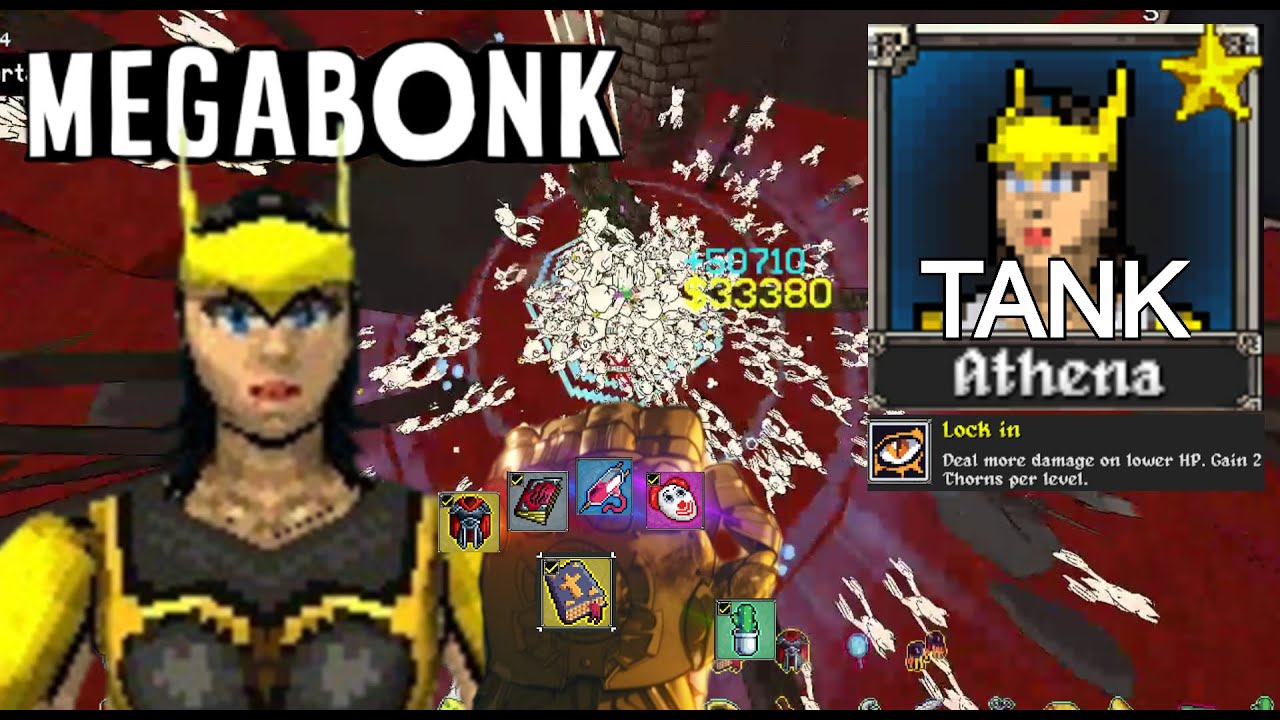 Megabonk Tank Athena Build - 11 Minutes Final Swarm Tier 3 - YouTube