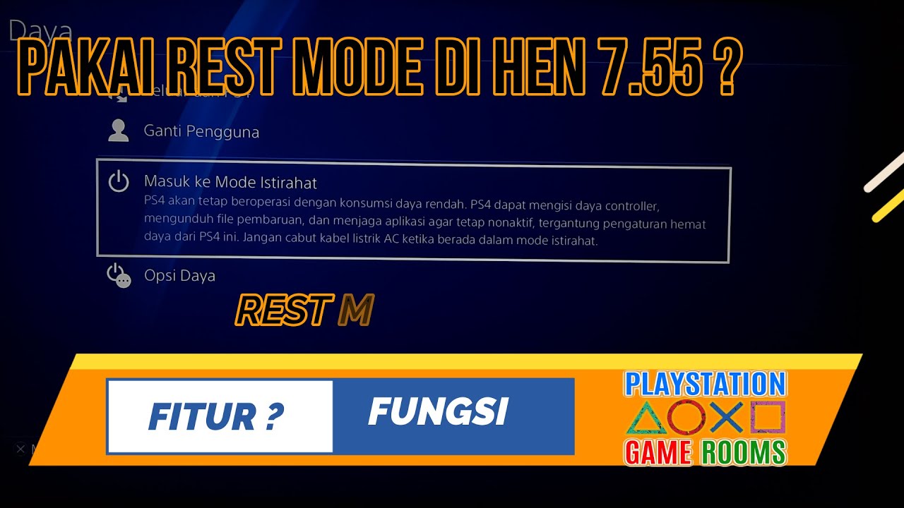 MENGGUNAKAN FITUR REST MODE DI PS4 - YouTube