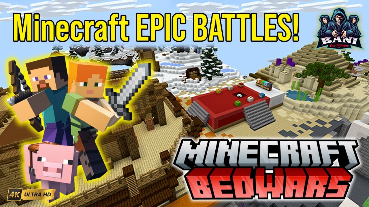 Minecraft BED WARS For The FIRST TIME EVER EPIC BATTLES! Let’s Rock - YouTube