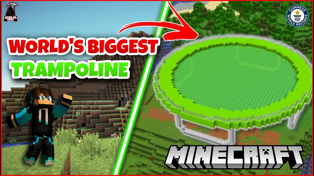 Building BIGGEST TRAMPOLINE🤩🦘|| Slime Trampoline 🤯|| Minecraft ⛏️ - YouTube