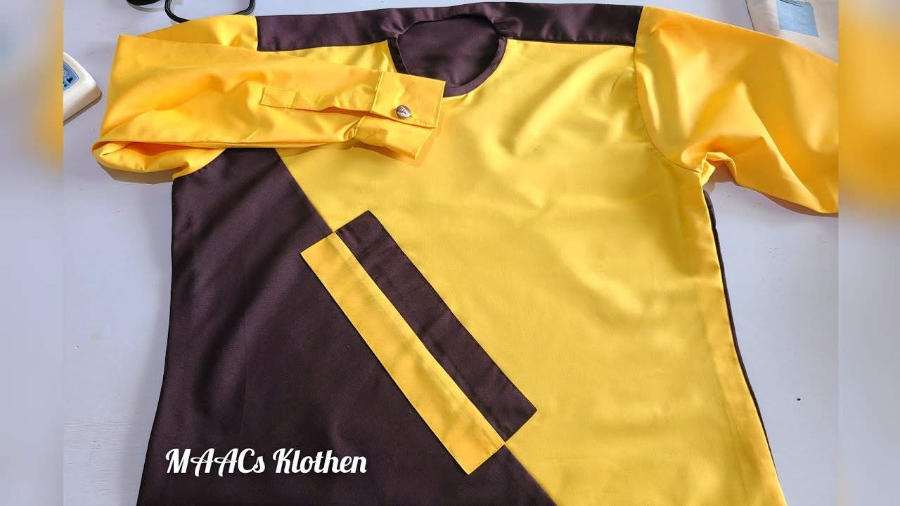 Sewing Tutorials Lesson 71| How To Sew Senator Top For Men| Cutting And ...