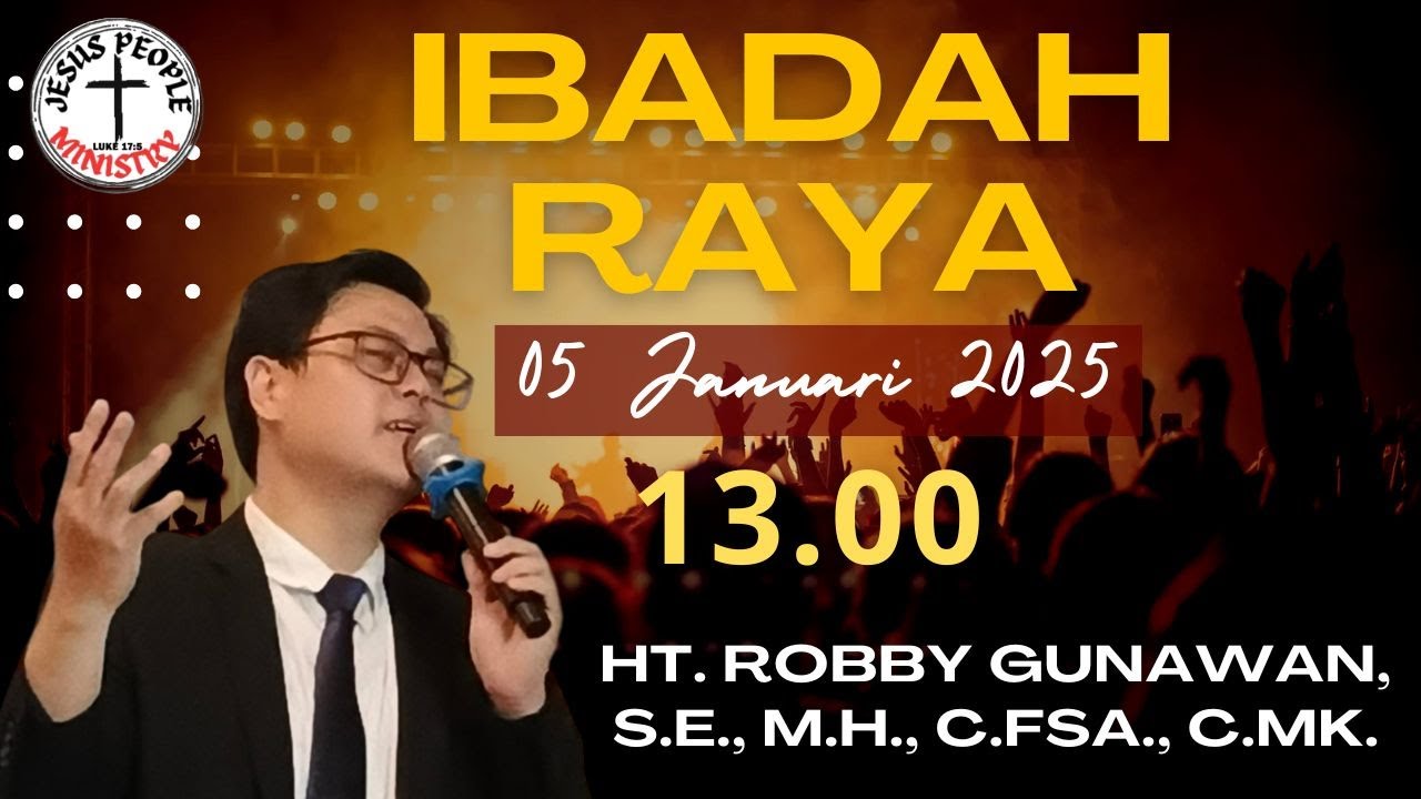 SUNDAY SERVICE 5 Januari 25 PKL 16.00 Bersama HT Robby Gunawan - YouTube