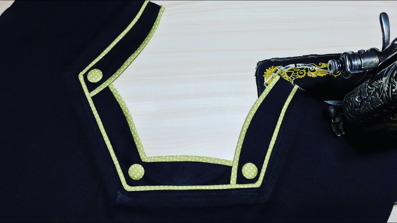 Piping Neck Design Cutting and Stitching - YouTube