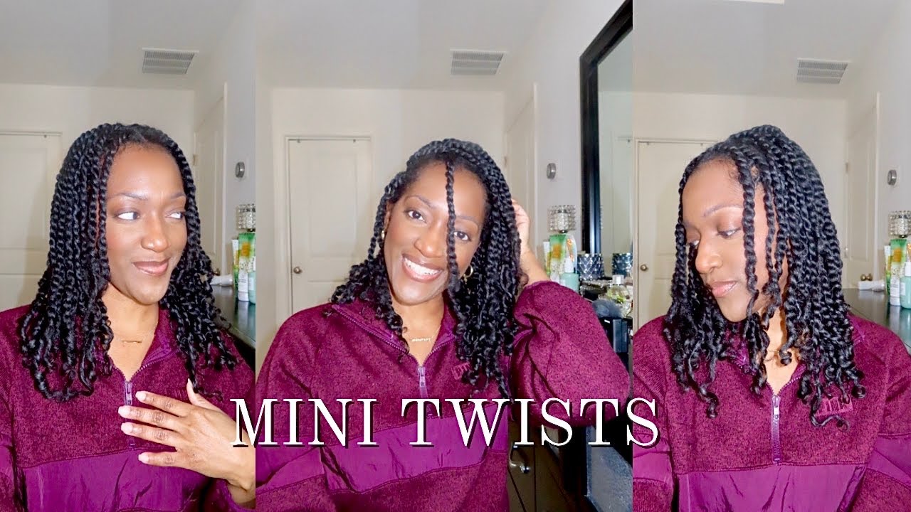 MINI TWISTS| Tutorial on Natural Hair| Protective Hairstyle - YouTube