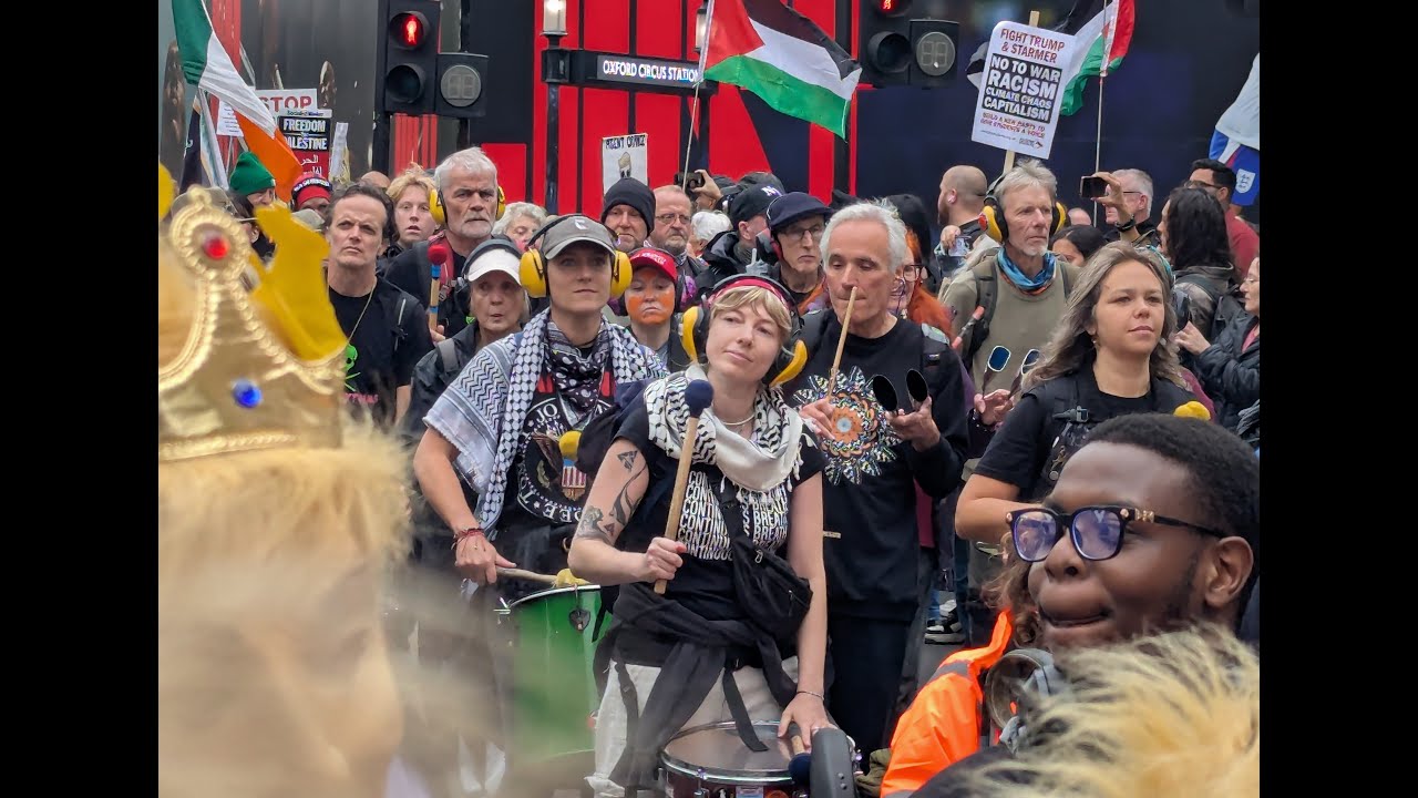 London Protest Drums | 17 September 2025 | Trump Not Welcome - YouTube