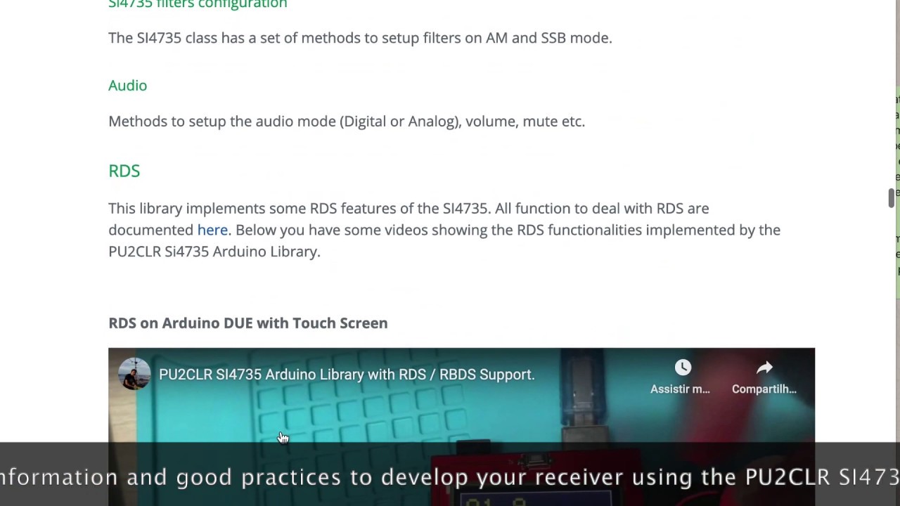 Pu2clr Si4735 Arduino Library Api Documentation Youtube