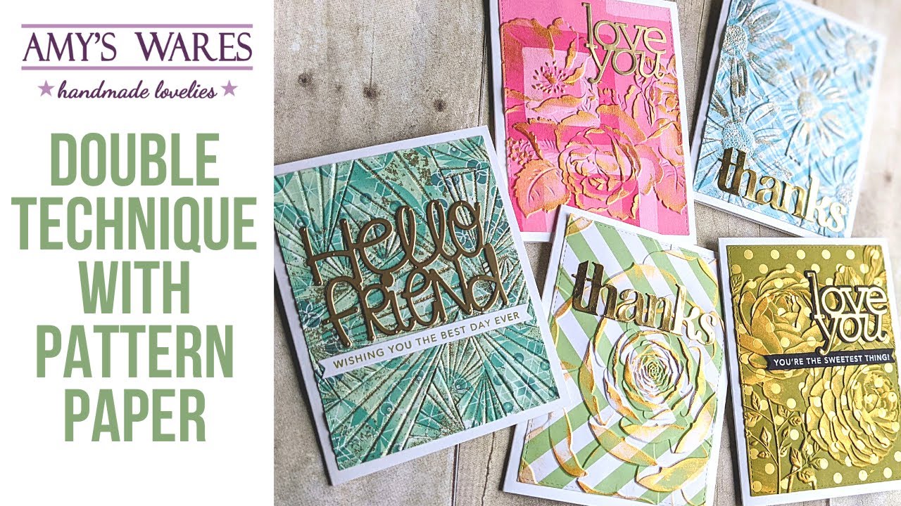 Double Technique to use up your Pattern Paper! - YouTube